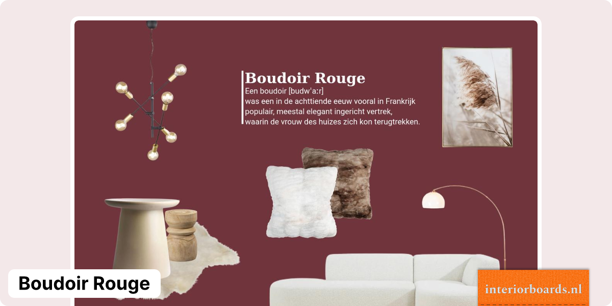 Moodboard: Boudoir Rouge | Interiorboards.nl